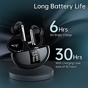 Wireless Earbuds Bluetooth 5.3, Noise Cancelling Earbuds Bluetooth Headphones, LED Power Display with Mic in-Ear Ear Buds with Charging Case Wireless Earbuds for iPhone/Samsung/Android Phone Earpods