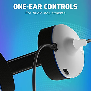 PDP AIRLITE Pro Wired Headset, Licensed Sony PlayStation 5, PlayStation 4, PS5/PS4/PS3/PC, Lightweight Durable Headphones, 3.5mm audio jack, Noise-canceling Flip-to-Mute Boom Mic, Frost White