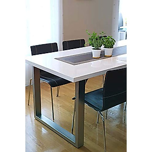 Inspirer Studio® Roman Extendible Dining Table Pedestal Table MDF High-Gloss White (Table ONLY)