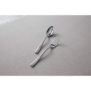 Fortessa Lucca Flatware Set, Hostess Serving Set, Faceted Stainless