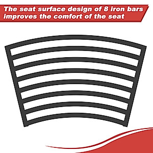 Mingyall Metal Curved Fire Pit Bench Set of 4, Outdoor Fire Pit Seating, Coated Black Metal Outside Bench, Steel Backless Fire Pit Bench for Garden, Patio, Porch, Backyard