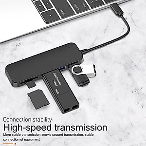 SHYPT USB C Hub USB Hub 3.0 Multi USB Splitter Adapter 3 Port Card Reader High Speed Type C Mini USB-Hub Extension Cable