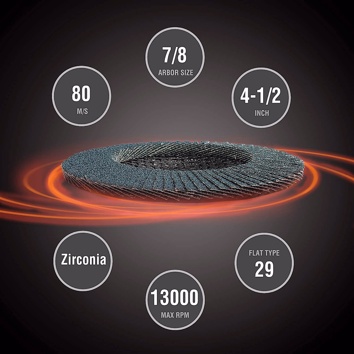 WORKPRO 20V Cordless Angle Grinder Kit, 4-1/2 Inch and WORKPRO 20-Pack Flap Discs, 4-1/2-inch, Arbor Size 7/8-inch