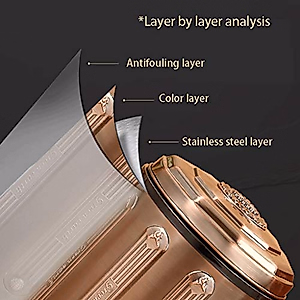 AS Metal Trash Can with Lid Silent Pedal Trash Bin Antique Garbage Can,Luxury Dustbin for Home Office Living Room,kitchen-10L/2.6gal (Color : Copper Color)