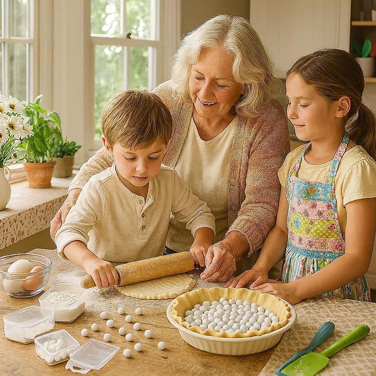 Mrs. Anderson"™s Baking Pie Crust Weights, Natural Ceramic Stoneware