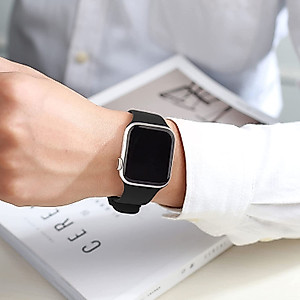 6 Pack Sport Bands Compatible with Apple Watch Band 38mm 40mm 41mm 42mm 44mm 45mm 49mm,Soft Silicone Waterproof Strap Compatible with iWatch Apple Watch Series 9 Ultra 8 7 6 5 4 3 2 1 SE Women Men