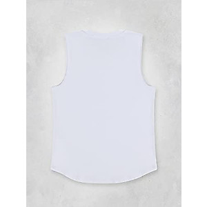 Knit Riot Women’s Muscle Tank Top – Sleeveless Slim Fit Soft Casual Basic Yoga Active Athletic Workout Running T Shirts KR144 White M