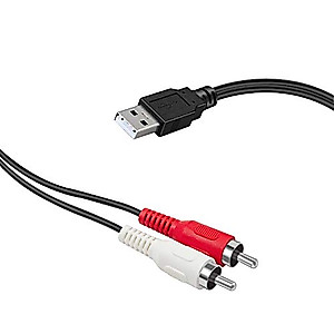 Duttek RCA to USB Cable, USB to RCA Cable,USB 2.0 Male to 2 RCA Male Video AV A/V Converter Camcorder Audio Capture Card Splitter Adapter Cable for TV/Mac/PC (5 Ft/1.5m)