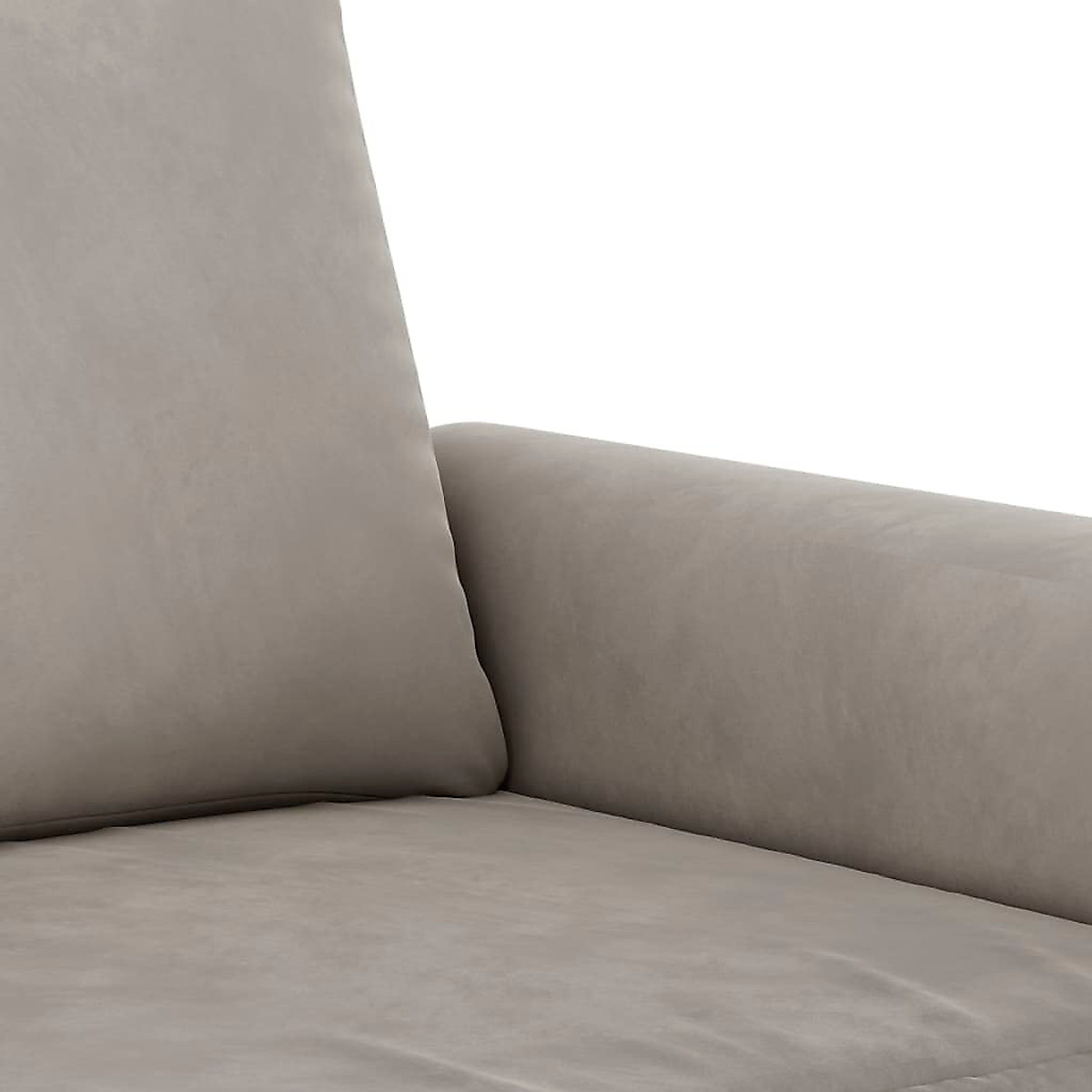 FAMIROSA 2-Seater Sofa Light Gray 47.2" Velvet (Weight: 51.81 lbs)