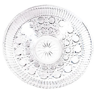 Katrina Custom Fancy Glass Dish with Powder Puff - Medium No Lid