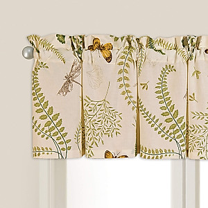 C&F Home Althea Green Floral Botanical Garden Spring Summer Cotton Bedroom Guestroom Premium Window Valance Valance Single Green