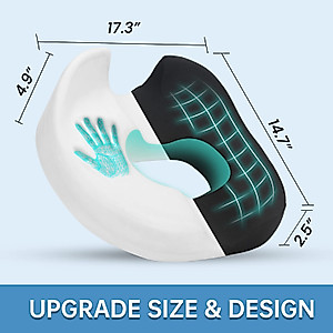 GSPSCN Donut Seat Cushion to Relief Hemorrhoid Orthopedic Tailbone Pain,Portable Memory Foam Donut Pillow for Prostate,Postpartum,Coccyx,Bed Sores,in Office Chairs,Computer Desk Chair,Cars