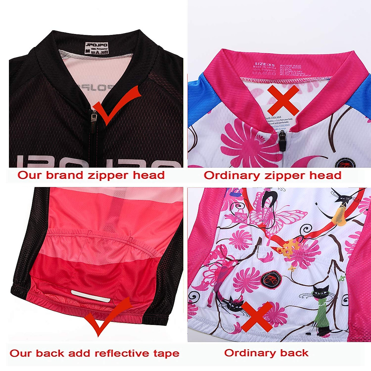 Women Cycling Jersey Set Short Sleeve+5D Padded Bicycle Shorts Quick-Dry Reflective 3-Pockets