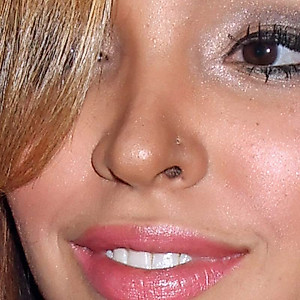 D.Bella 18g Clear Nose Ring Retainer Bioflex L Shape Nose Rings Studs Piercing Jewelry Flat Top