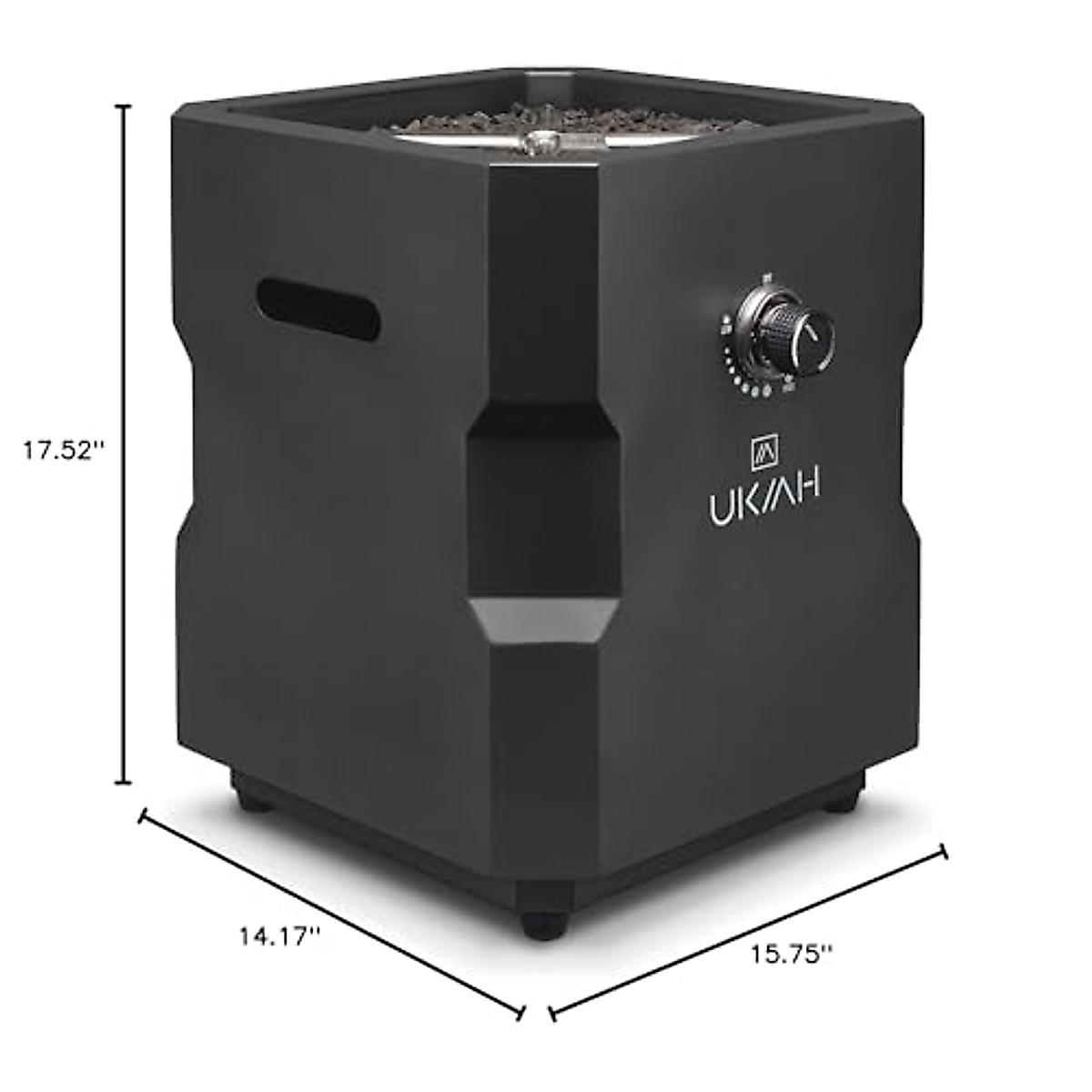 UKIAH Tailgater X Portable Gas Fire Pit - 48,000 BTUs - in Black (TK-1018-TX)