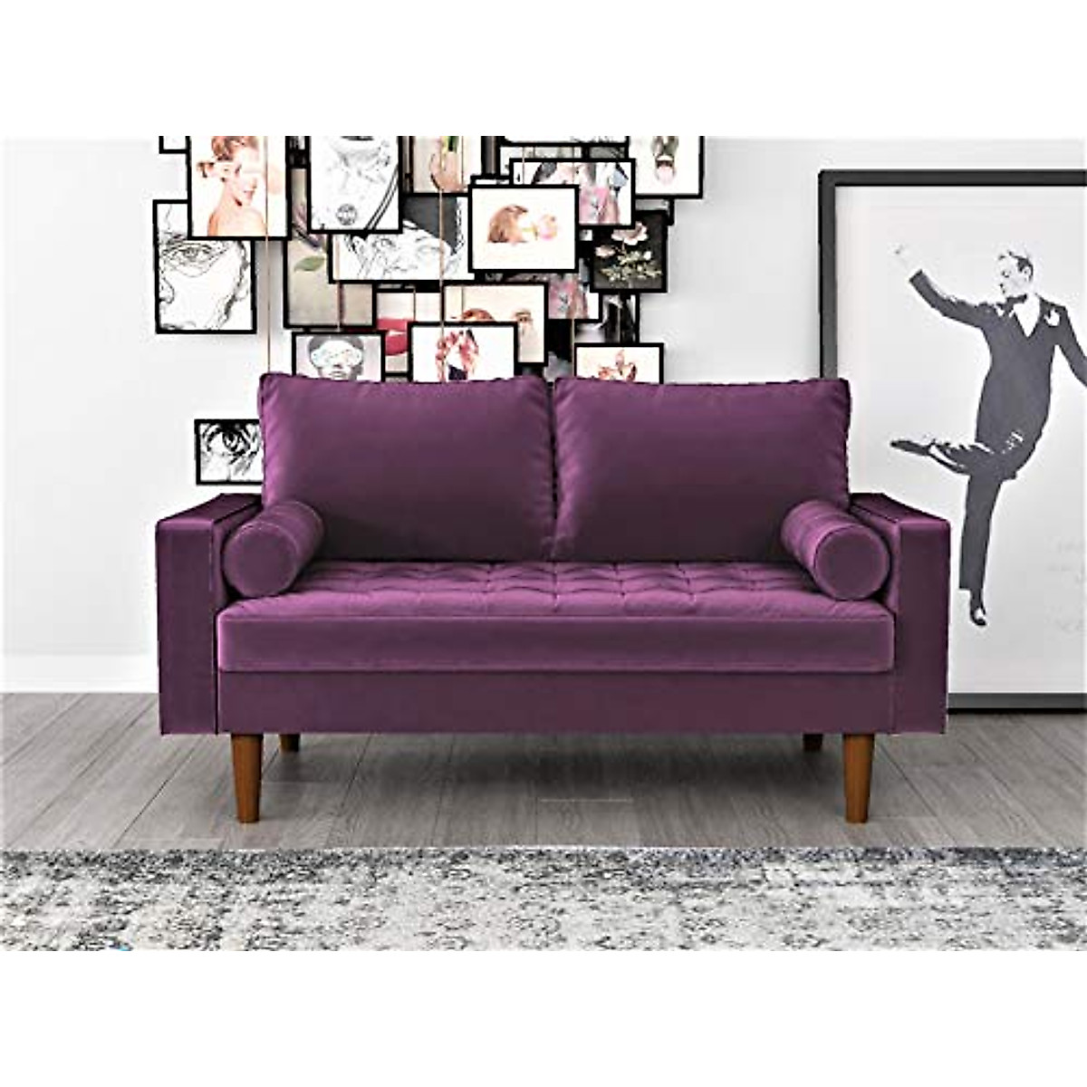 US Pride Furniture S5458-LV Love Seats, Purple