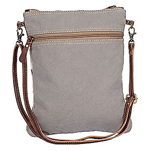 Myra Bag Bewitching Hues Small & Crossbody Bag Upcycled Canvas, Leather, Cowhide & Rug S-2178