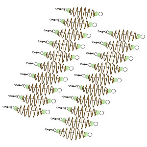 Dilwe Spring Bait Cage, Olive Shape Spring Fishing Tackle Bait Copper Alloy Coil Inline Feeder Lures Cage