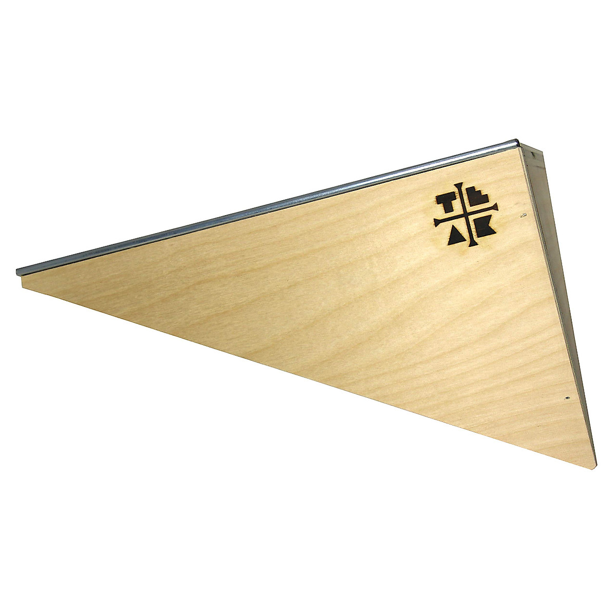 XL Polebank Fingerboard Obstacle - Handmade Ramp in USA - Large Park Sized with Steel Rail - 12" Long, 4.5" Tall - Teak Tuning