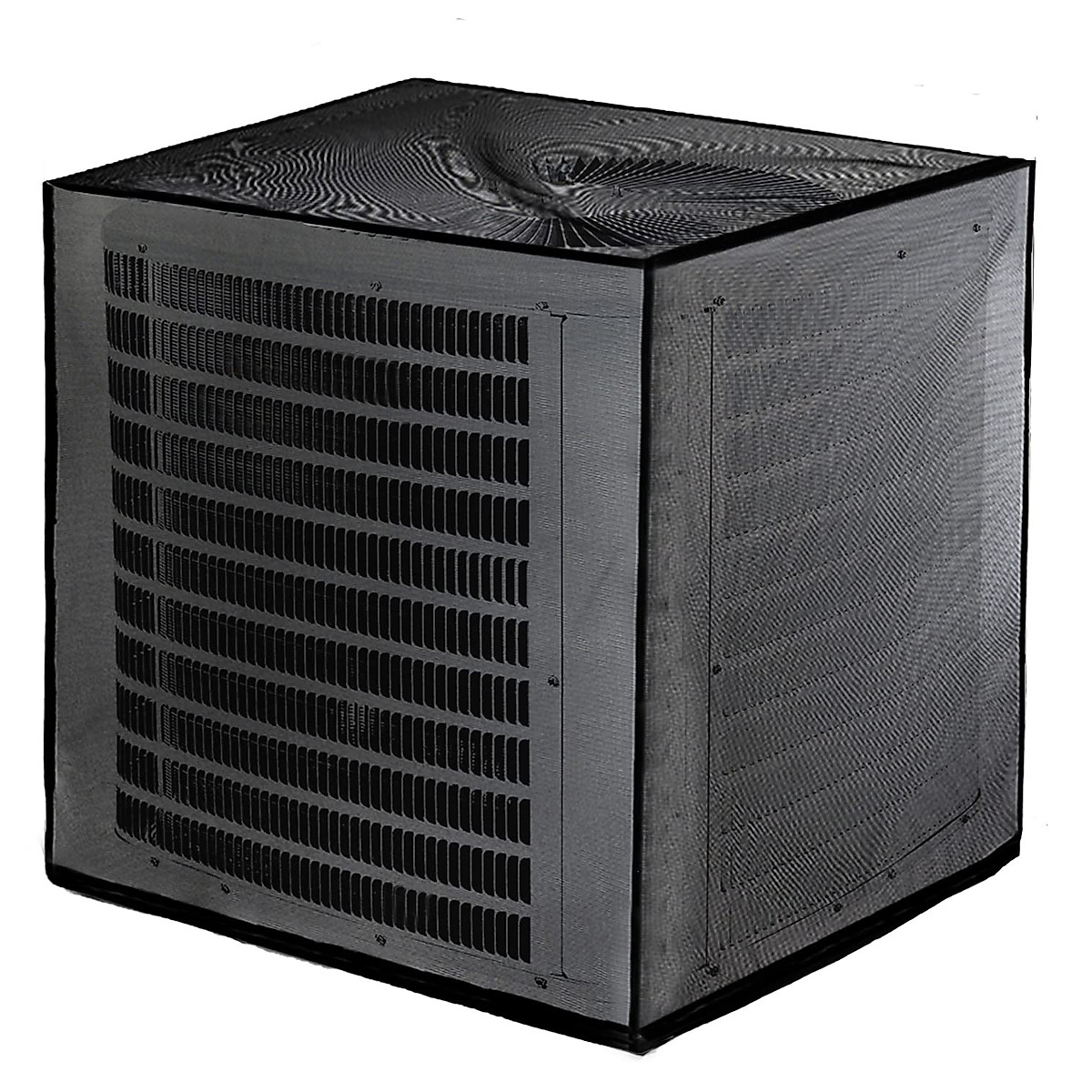 Nicunom Air Conditioner Cover, All Seasons Full Mesh AC Cover for Outside Unit Adjustable Outdoor AC Defender Cover Protect from Clogging of Debris, 27.5"x27.5"x31.5"
