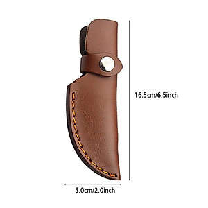 Leather Knife Sheath, Straight Knife Holster Knife Blade Cover Belt Knife Case for 3.7" Blade Knife