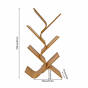 HAPPCUCOE Tree Bookshelf, 6-Tier Tree Bookcase, Narrow Book Shelf for Small Space,Book Organizer for Living Room, Bedroom, Study Room, Library