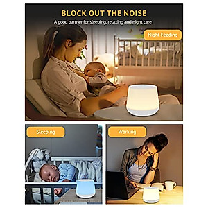E EVEBYRA Baby White Noise Machine,32 Soothing Sounds with Night Light,Volume Control,4 Timer Portable and Rechargeable Sound Machine, Perfect for Infants,Toddlers, Kids, Adults, Home, Office, Travel