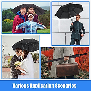 Jexine 20 Pieces Golf Umbrella Bulk 62 Inch Automatic Open Golf Umbrella Extra Large Oversize Double Canopy Vented Windproof Waterproof Stick Umbrellas UV Protection Umbrellas for Men and Women