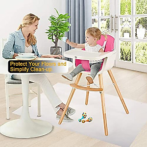 Disposable Baby Splat Mat for Under High Chair, 20 Packs Large Waterproof Spill Floor Mat, Portable Play Mat and Table Cloth