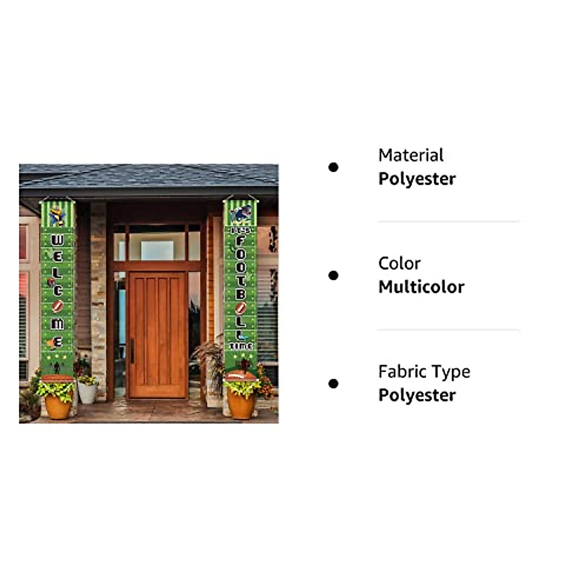 Football Party Banner Football Party Decorations Welcome Porch Sign for Football Theme Festival Birthday Baby Shower Decoration