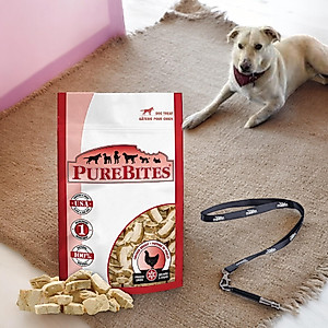 PureBites Chicken Dog Treats, 1.4oz - Crunchy & Nutritious Snacks, Dog Freeze Dried Chicken, Dried Chicken Treats for Dogs SS Pet Training Whistle, Dog Snacks Treats, [Pack of 3]