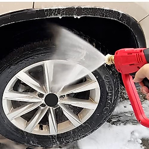 Raincovo Pressure Washer Nozzles Tips Set, 5 Degrees Nozzles with 2 Second Story Nozzles, 1/4 Inch Quick Connect, 7 Pack, Orifice 3.0