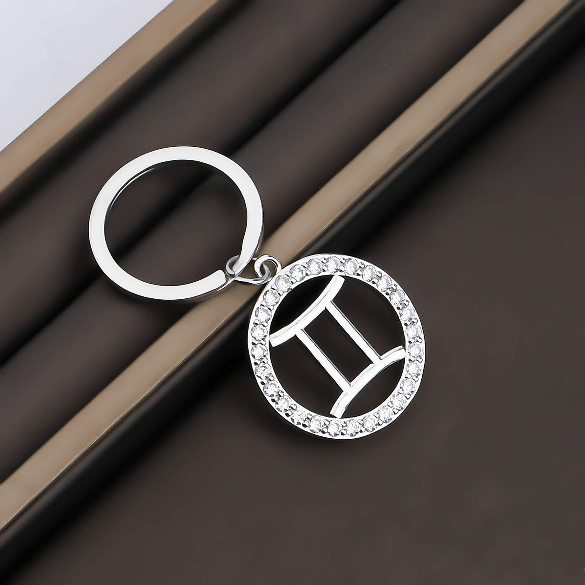 TGBJE Zodiac Constellation Keychain Zodiac Sign Gift Zodiac Outline Gift Horoscope Constellation Celestial Zodiac Keychain (Gemini SR)