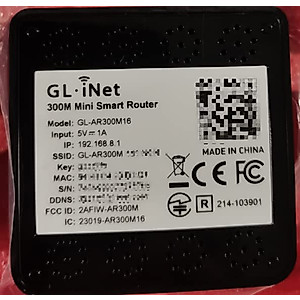 GL.iNet GL-AR300M16 Portable Mini Travel Wireless Pocket Router - WiFi Router/Access Point/Extender/WDS | OpenWrt | 2 x Ethernet Ports | OpenVPN/Wireguard VPN | USB 2.0 Port