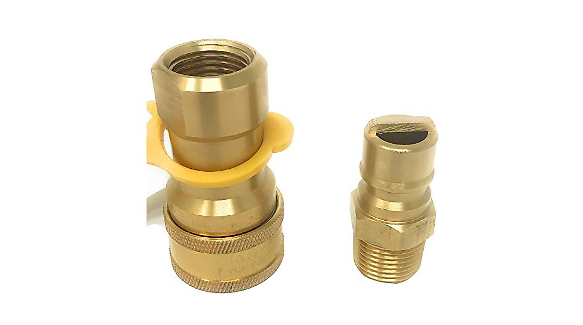 1/2" QDD Gas Connector & Male Plug - Solid Brass