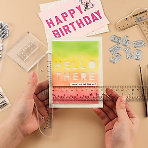 12 Inches/30cm Acrylic Clear T-Square Ruler, Inches and Metric, T Square Ruler, Transparent, T Ruler, for Crafting Drafting and General Layout Work Art Framing & Drafting Scrapbooking Crafting