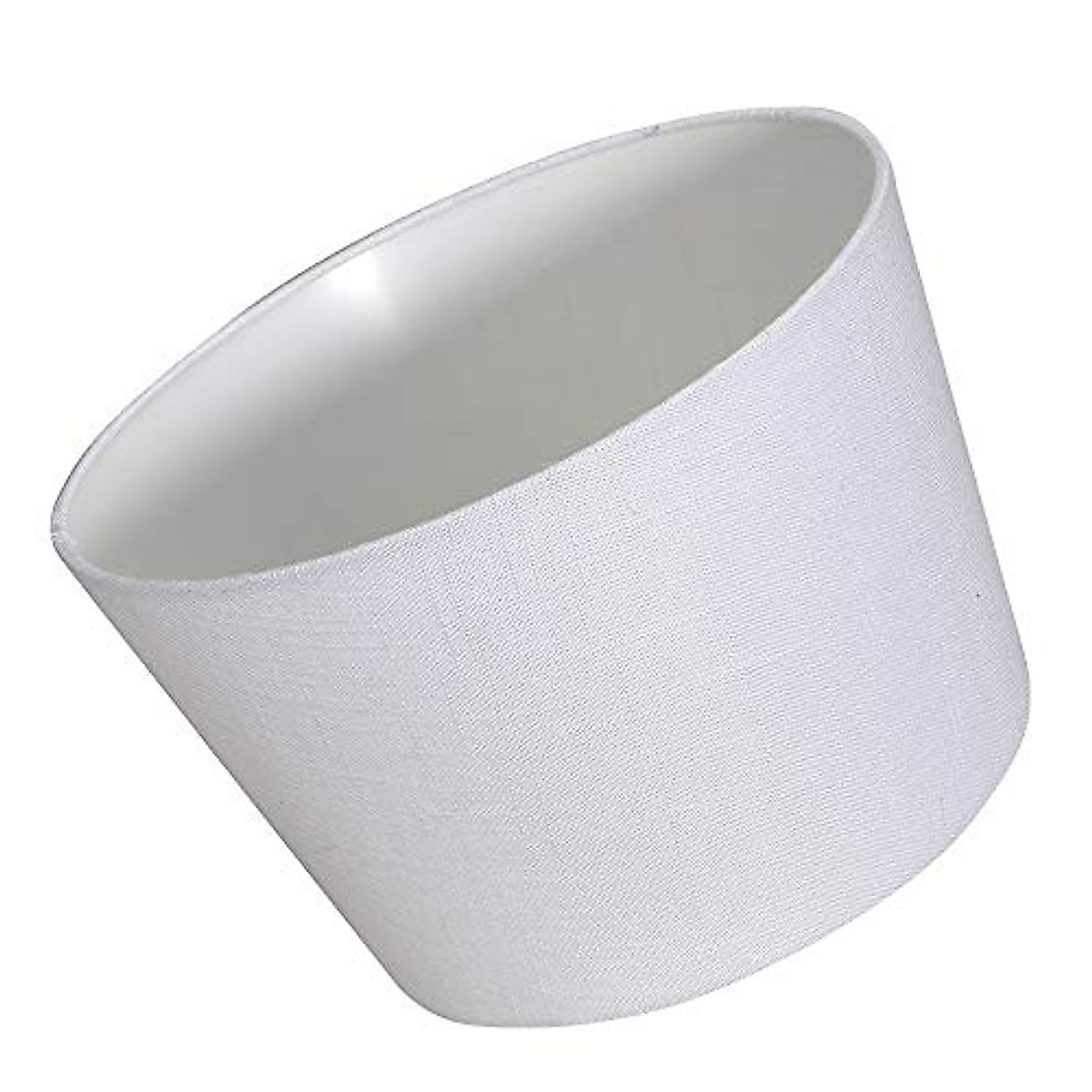 TOOTOO STAR Double 10x12x8" Fabric Natural Linen Cone Drum Hand Craft Medium Lamp Shade Set of 2, Lampshade for Floor Table Lamp, Spider (Bright White)