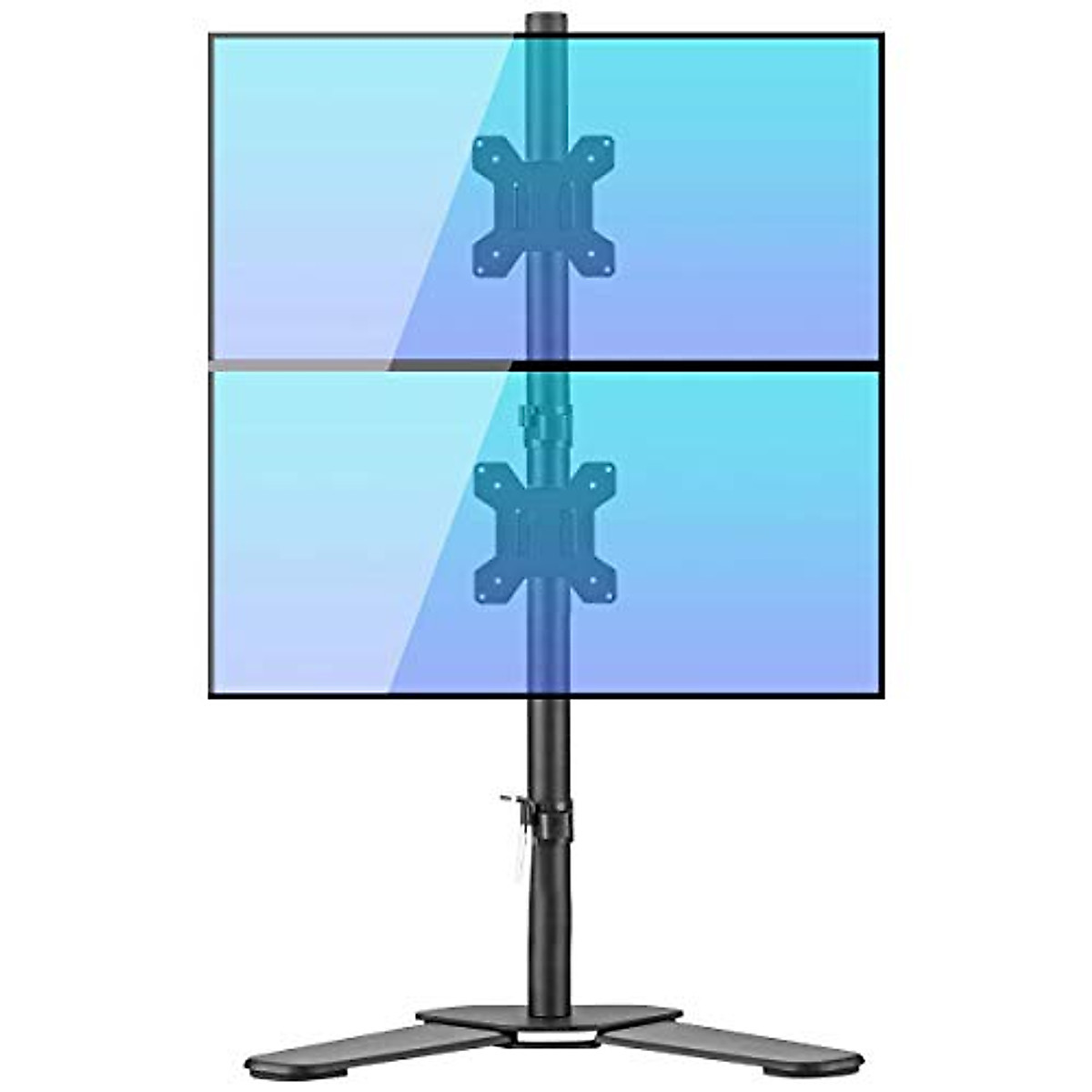 Dual Monitor Stand Free Standing Desk Mount Fits Two Screens up to 32 inch 22 lbs Fully Adjustable Arms with Max VESA 100x100mm (ML7802)