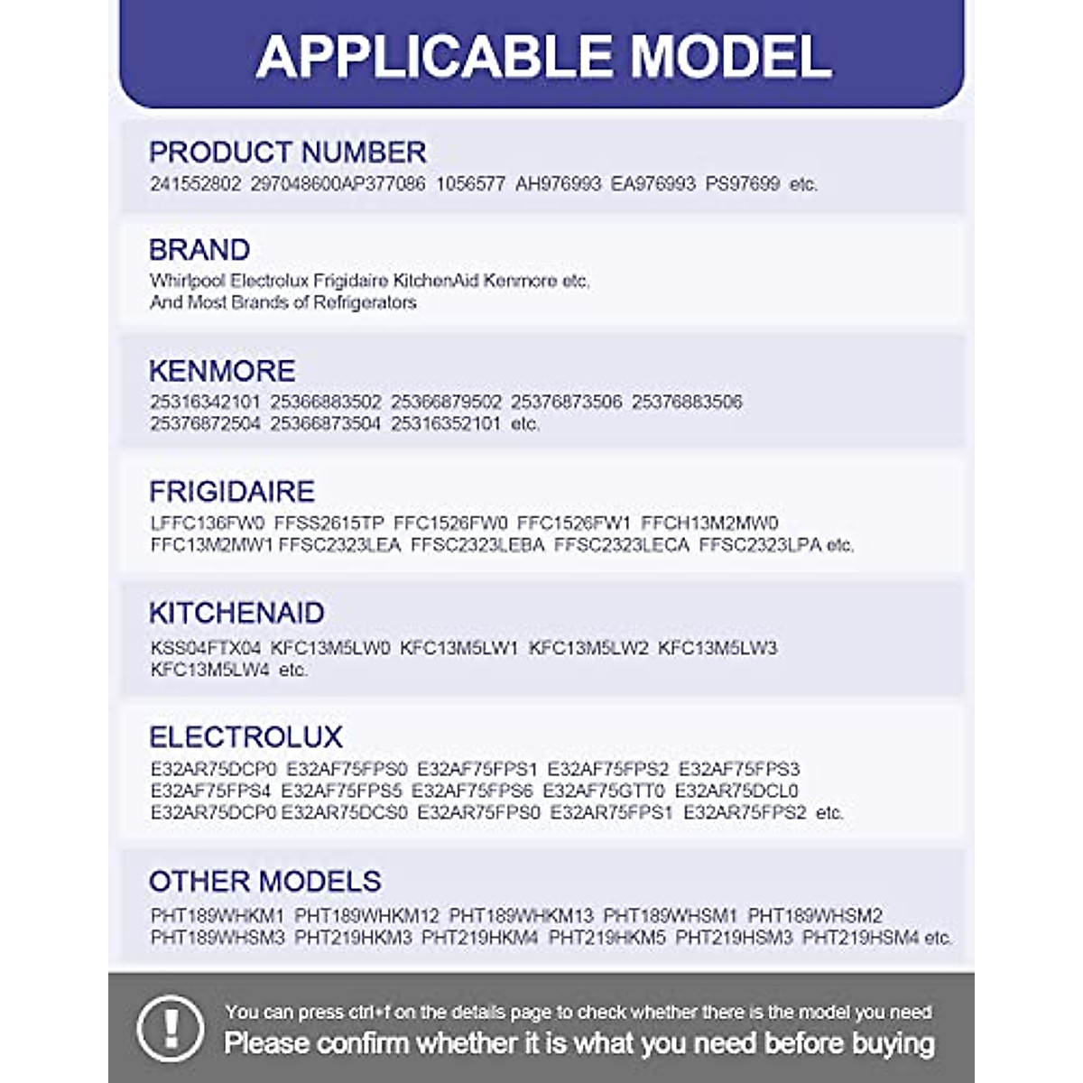 dcosok Refrigerator Light Bulb 40 Watt 297048600 241552802 Compatible with Frigidaire Kenmore Whirlpool Electrolux KitchenAid Fridge Light Bulbs Replacement Freezer Bulb T8 E17 Lamp Light, 2 Pack