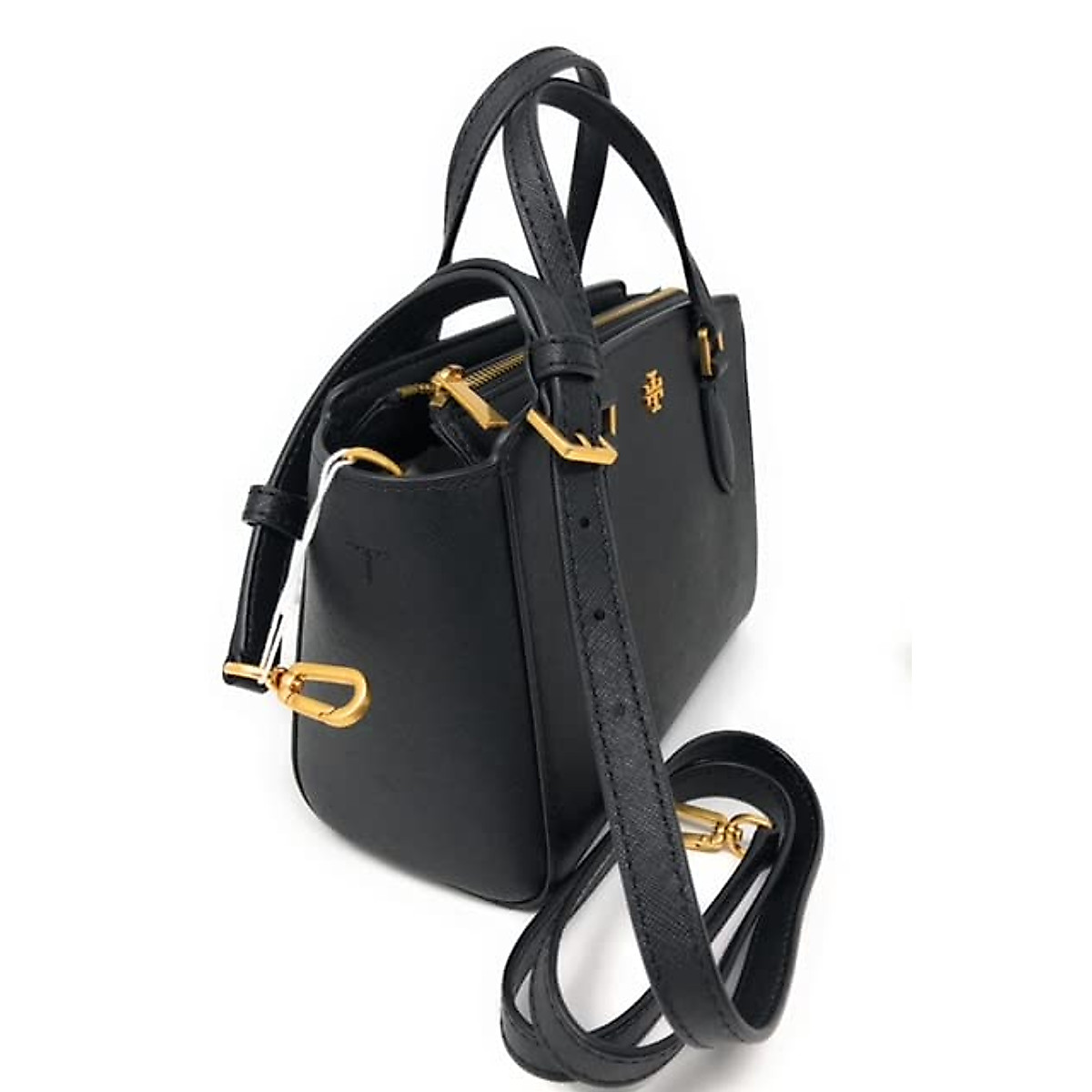 Tory Burch Emerson Mini Top Zip Tote Crossbody Bag - Black