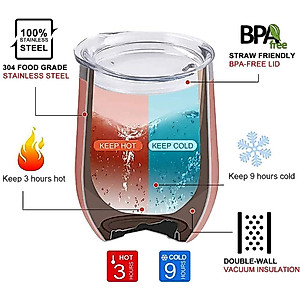 KAIRA This is Probably Wine Tumbler 12 Oz with Lid and Straw Funny,Birthday Gifts Set for Women Best Friends,Idea for Women,Stainless Steel Insulated Cup with Saying,with Gift Box Socks Greeting Card