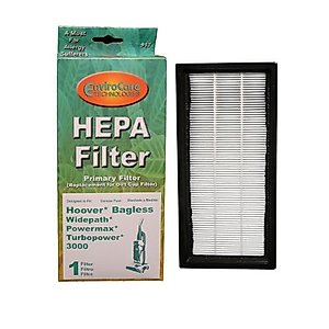 Widepath HEPA w/activated Charcoal Filter, Bagless, Turbopower, Tempo, Sprint, Runabout Upright, Powermax, WindTunnel Vacuum Cleaners, 40110008, 43613026, 43613-026-g by EnviroCare