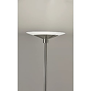 Adesso 5121-22 Solar LED Torchiere, Lamp, Brushed Steel