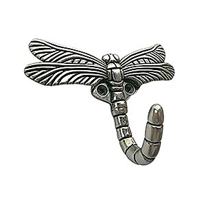 AMYSTY Coat Hooks Wall Mounted Coat Rack Wall Hooks Hooks Cast Iron Coat Hook，Vintage Dragonfly Towel Hooks Hat Rack Coat Hook Rustic Ranch Plant Garden Wall Coat Racks Coat Hook (Color : A)
