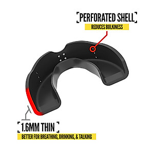 2 Pack Nxtrnd Zero Mouth Guard, Ultra Thin Mouthpiece (Black)