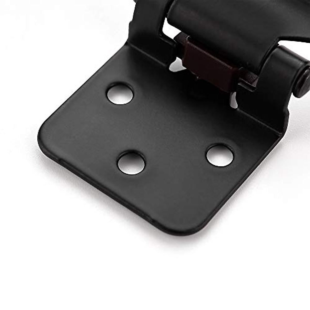 Ravinte 30 Pack 15 Pairs 1/2'' Overlay Cabinet Hinges Black Semi-Concealed Cupboard Hinges Face Mount Cabinet Hardware Self-Closing Cabinet Hinges Decorative Kitchen Cabinet Hinges with Door Bumpers