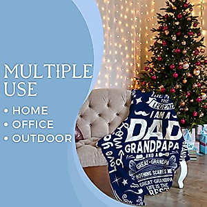 InnoBeta Great Grandpa Gifts, Unique Flannel Throw Blankets Gifts for Great Grandpa, Super Soft & Skin-Friendly, Perfect Opa Presents for Birthday, Father's Day, Christmas, 50” x 65”