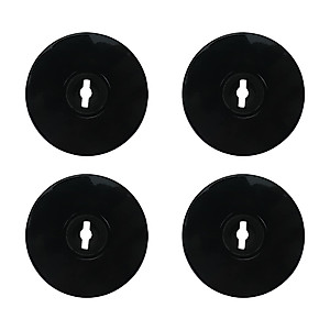 Geesatis 4 Pcs Tiny Lazy Susan 2.5 inch Acrylic Turntable Bearing Round Swivel Plate, Smooth Swivel Plate for Kitchen Base Turn Dining Table, Black