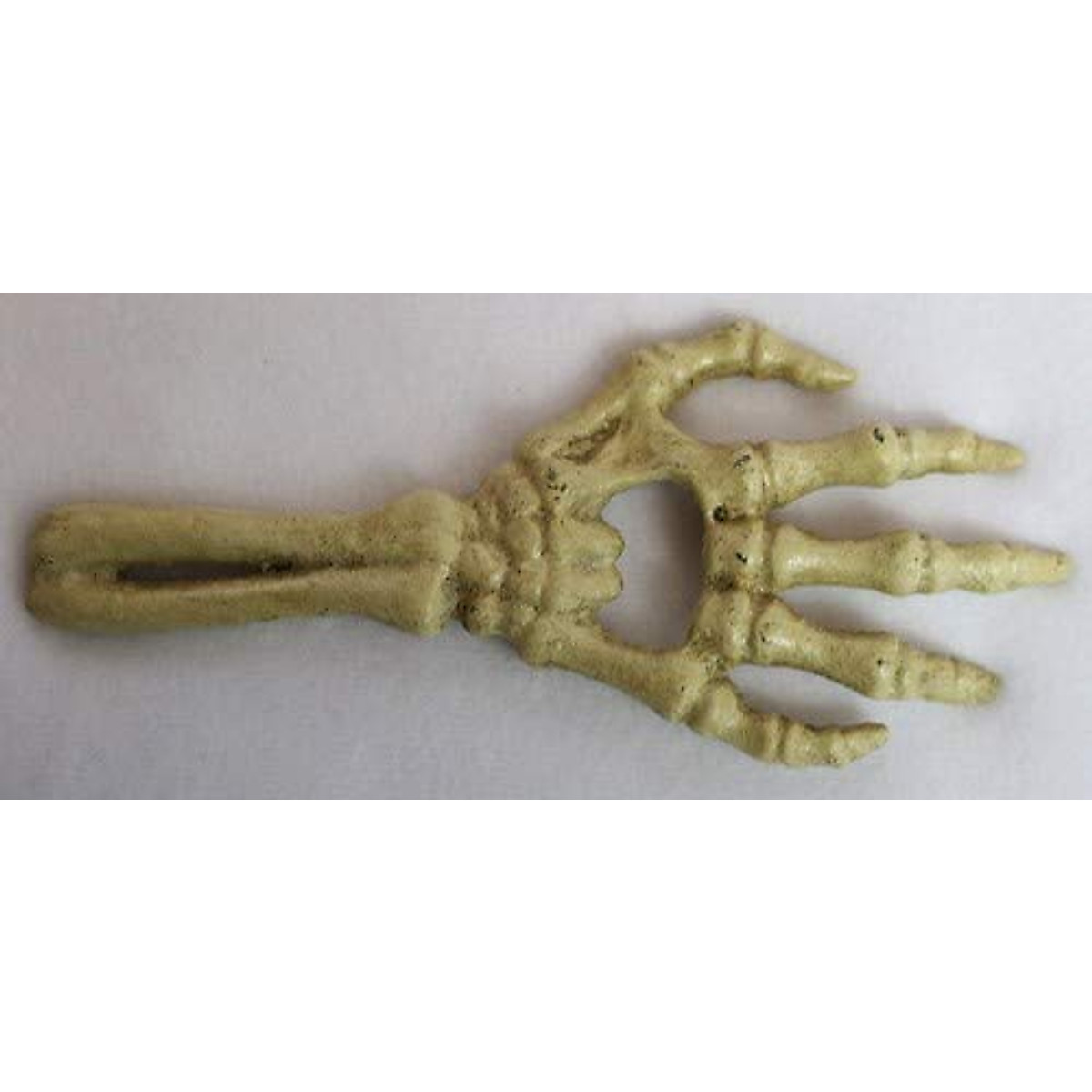 Design Toscano Skeleton Hand of Destiny Sculptural Bottle Opener, Single, Faux Bone Finish Twin