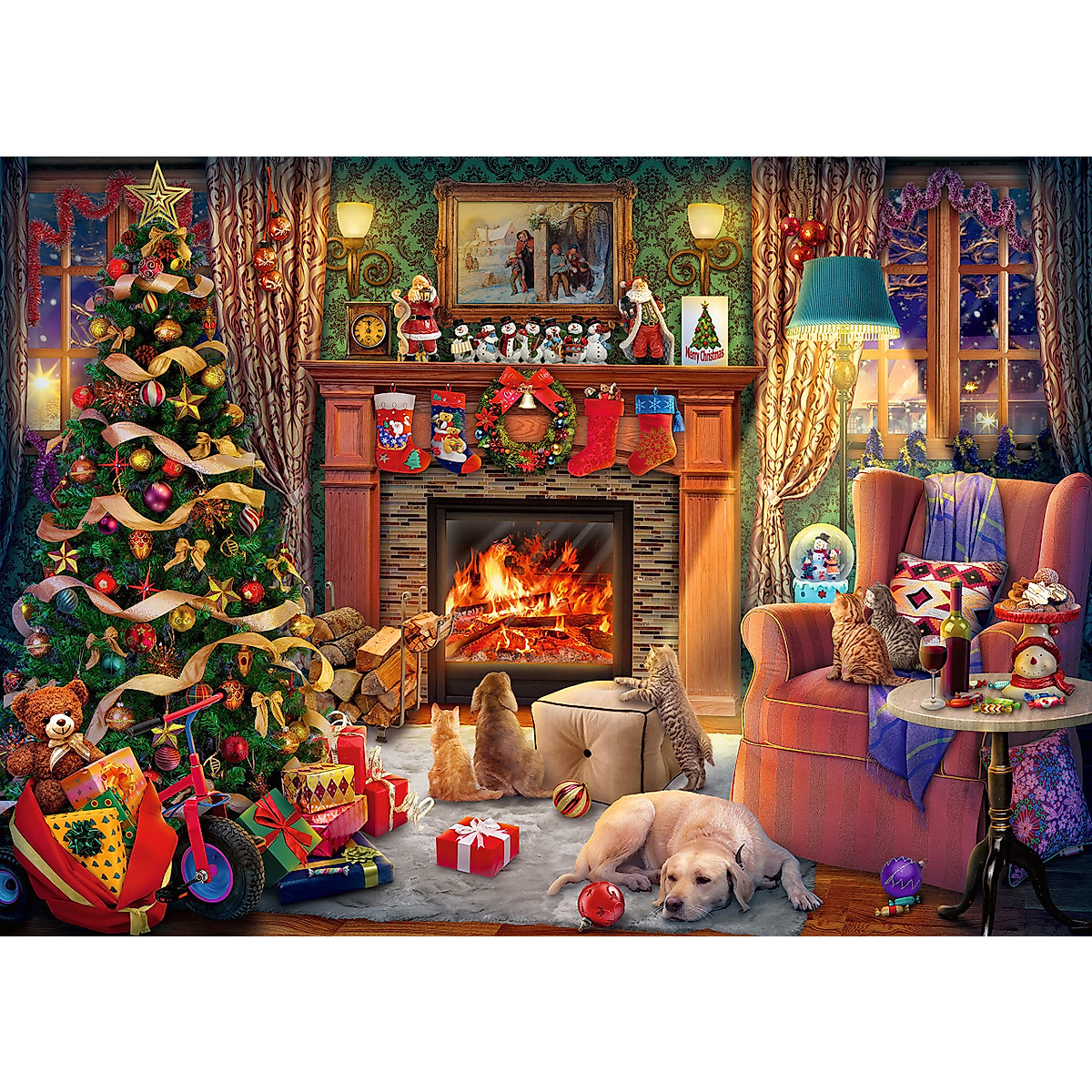 Ravensburger Christmas Eve 1500 Piece Jigsaw Puzzle for Adults - 16558 - Every Piece is Unique, Softclick Technology Means Pieces Fit Together Perfectly